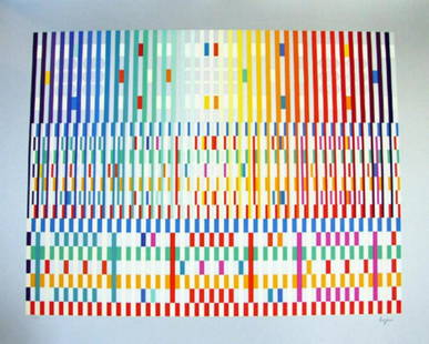 Yaacov Agam "night Lights" Prismagraph
