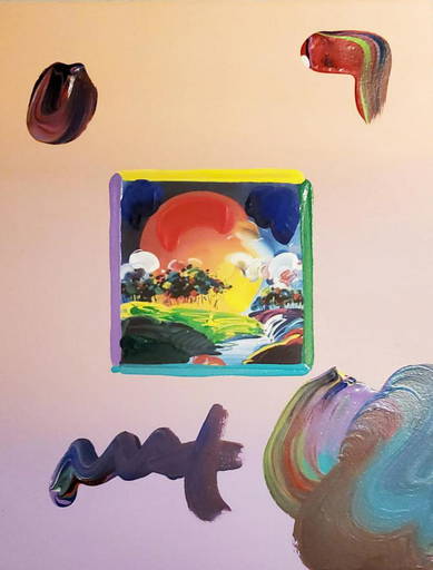 Peter Max, "Without Border" original mixed media (#0064) on Oct 10 ...