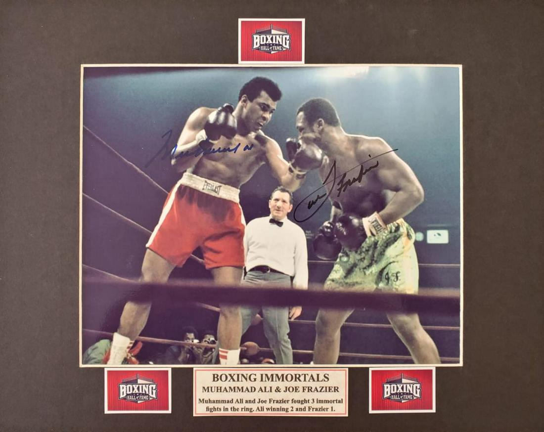 Muhammad Ali & Joe Frazier, autographed 11x14 photo (#0599) on Mar 13 ...