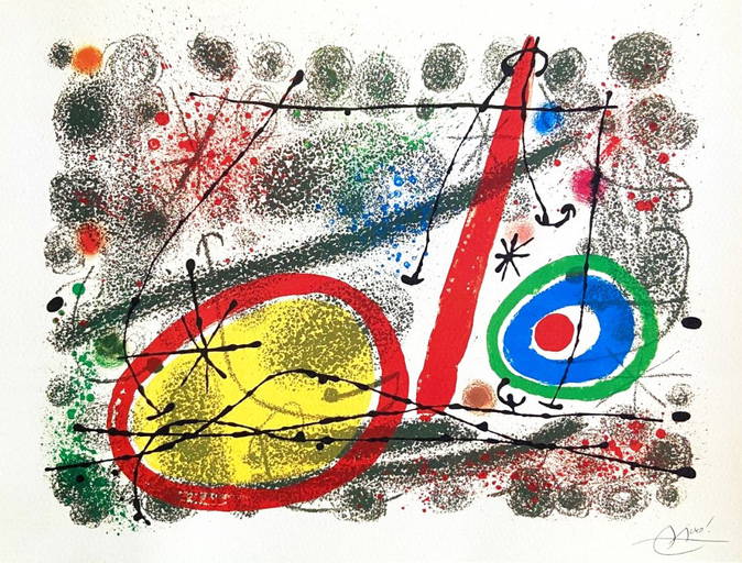 Joan Miro 'cartoons: Table 1' 1969, Limited Edition Lithograph