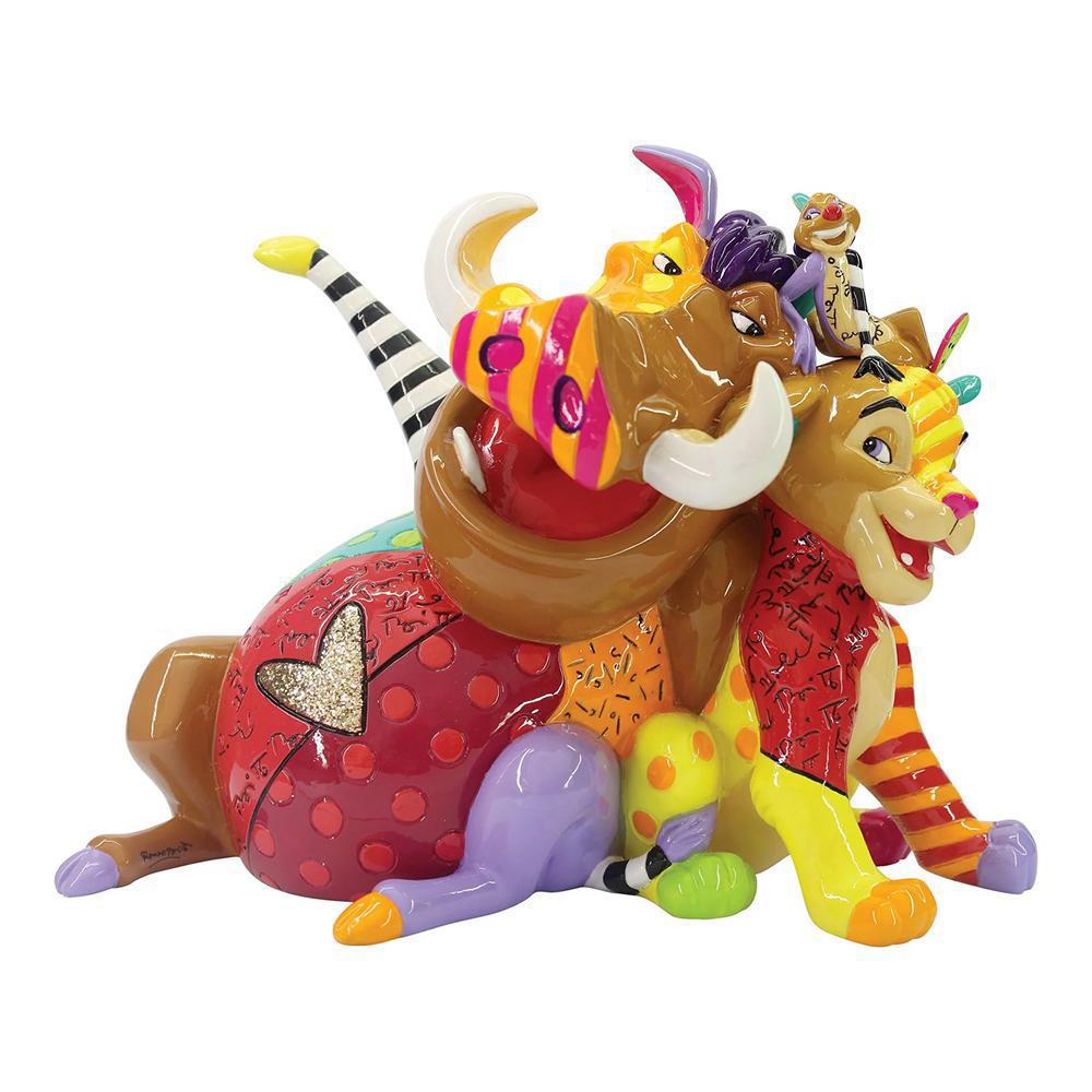 Disney By Romero Britto 'lion King Simba, Timon And Pumba' Stone Resin ...