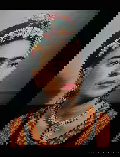 Frida Kahlo, Portrait In Headdress