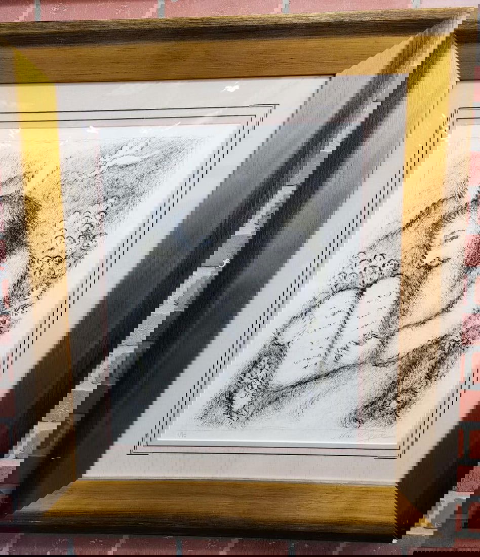 Marc Chagall 'moses - 1979' Lithograph Signed & Numbered Auction