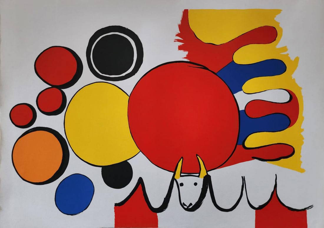 Alexander Calder 'bull And Circles (from Poems To Watch)' Lithograph ...