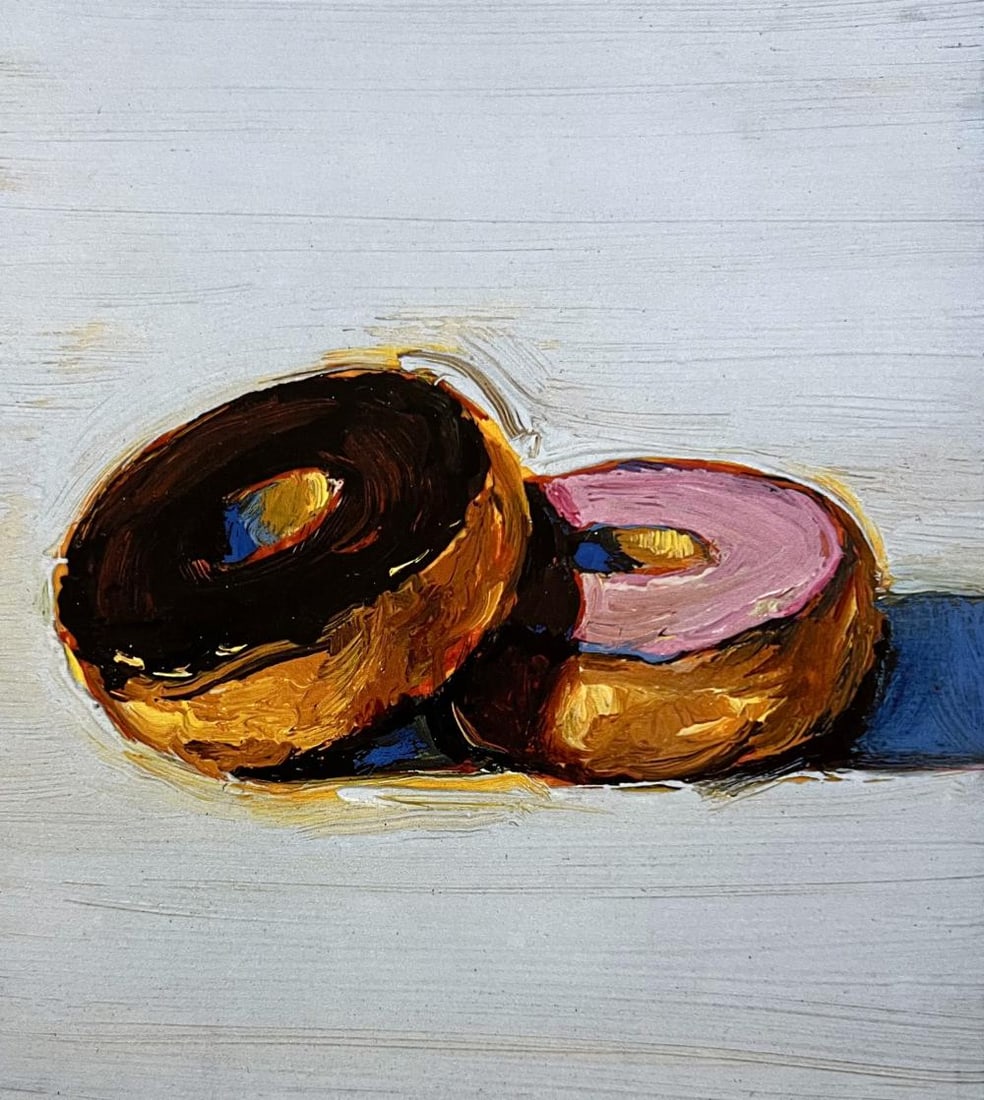 Wayne Thiebaud, Two Donuts, 2003 Auction