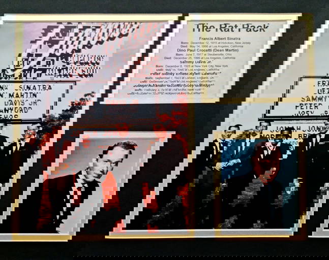 The Rat Pack Matted Photo Collage