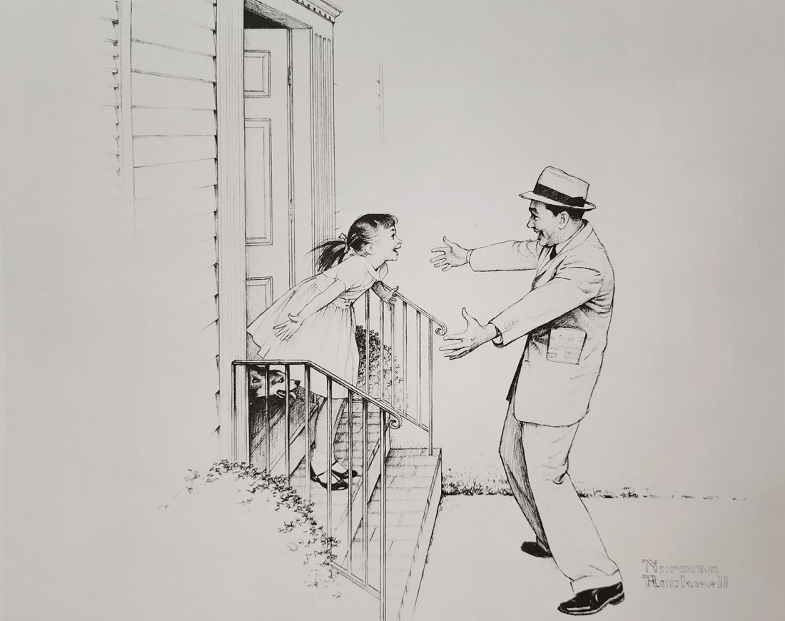 Norman Rockwell, Father Welcomes Daughter, 1950