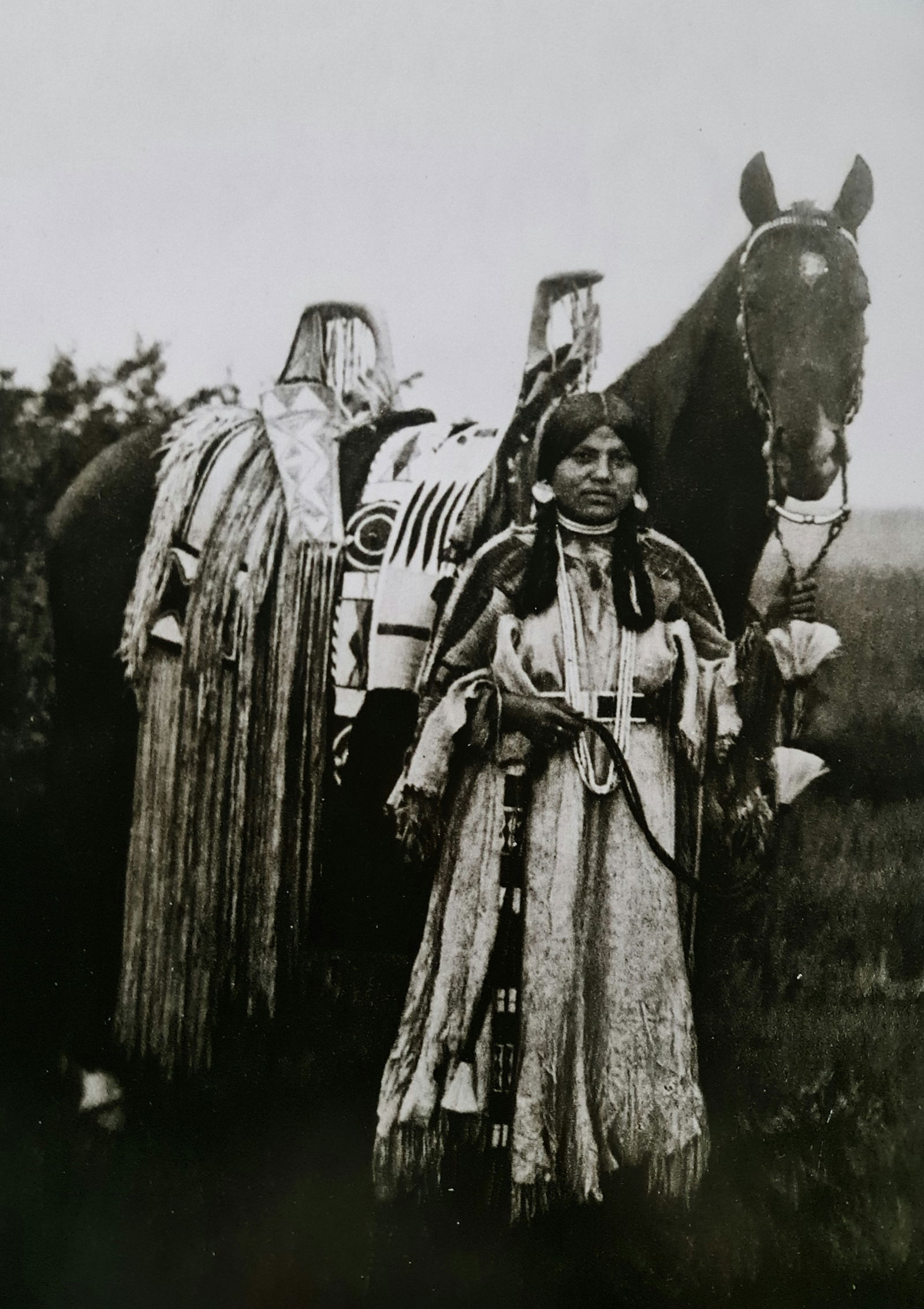 Edward S. Curtis, With Her Proudly Decked Horse - Cayuse Auction
