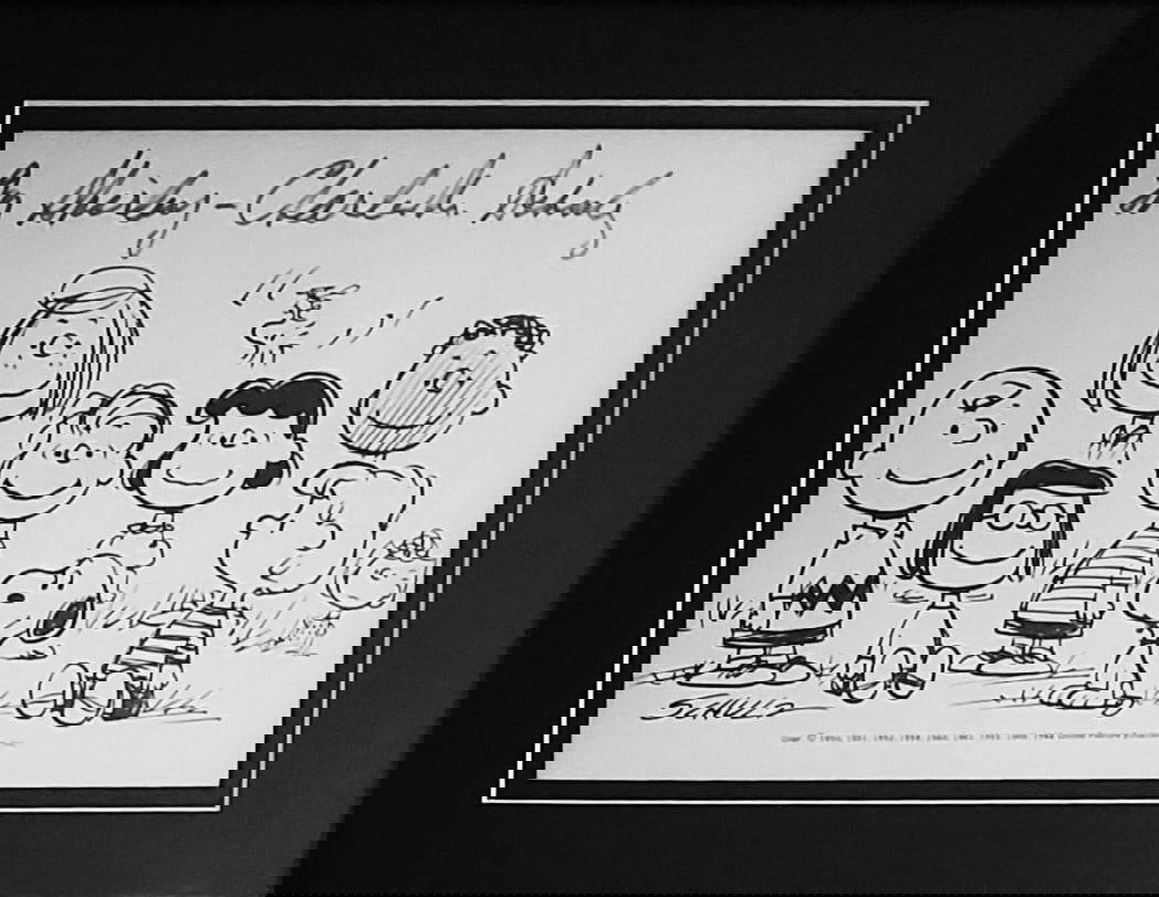 Charles Schulz Peanuts Signed Autographed Picture Snoopy Charlie Brown ...