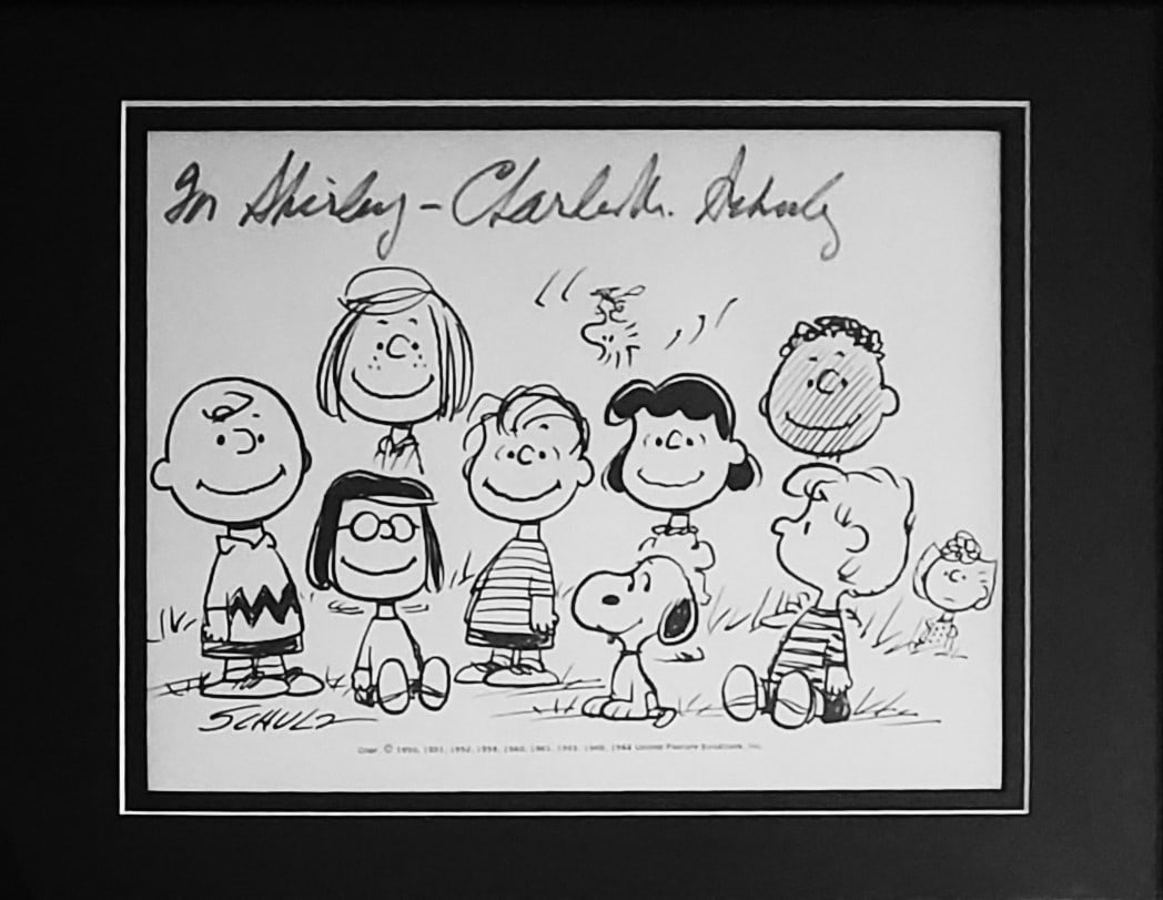 Charles Schulz Peanuts Signed Autographed Picture Snoopy Charlie Brown ...
