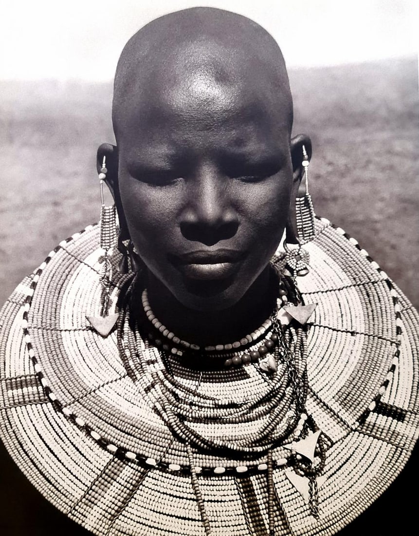 Herb Ritts, Maasai Woman, Neck Ornamentiation, 1994 Auction