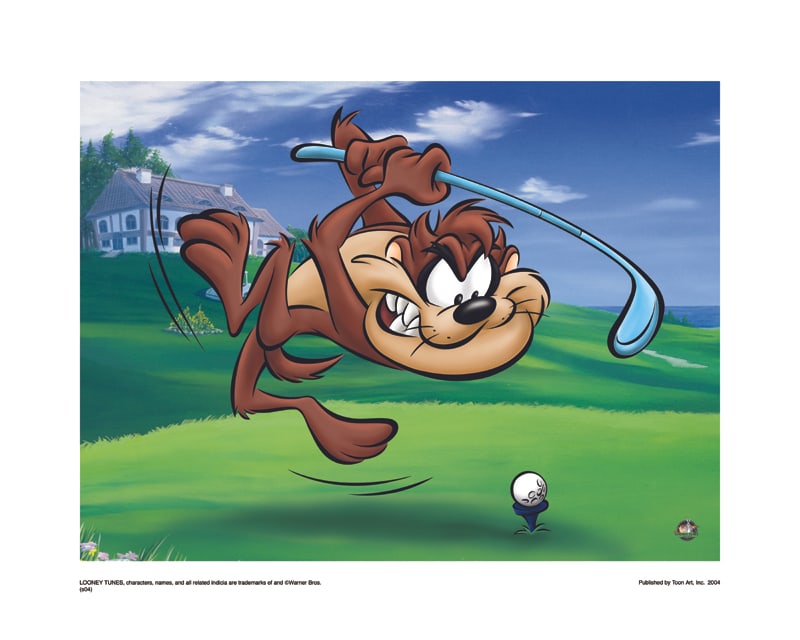Warner Bros, Looney Tunes, Taz The Tazmanian Devil, "golfing" Auction