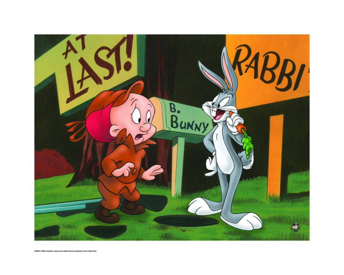 Warner Bros, Looney Tunes, Bugs Bunny & Elmer Fudd, "wabbit Season" Auction