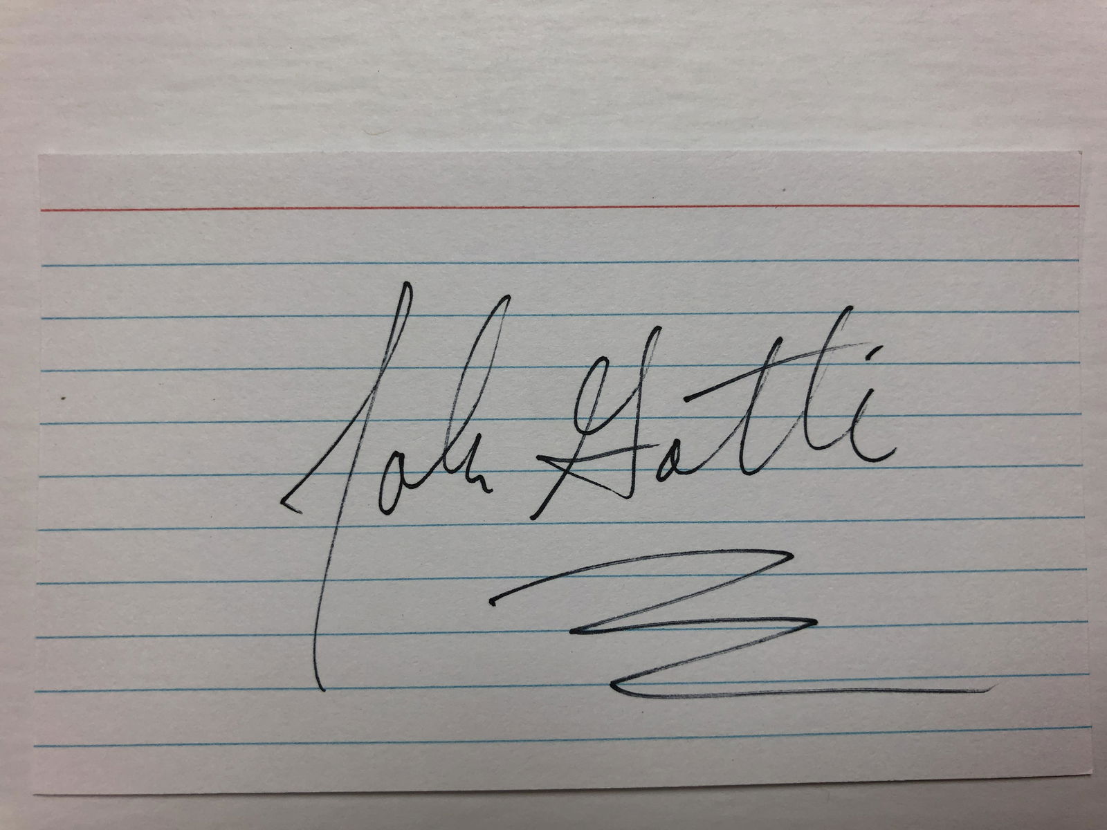 John Gotti Cut Autograph