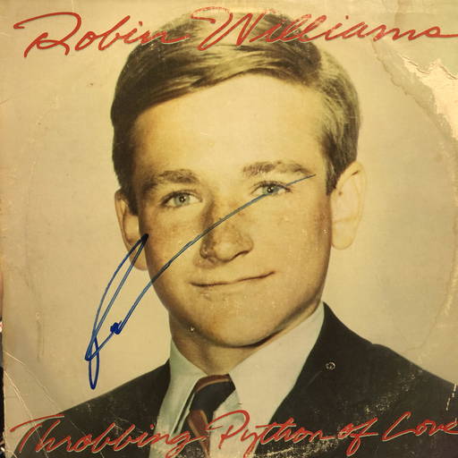 Robin Williams Autographed Album Cover