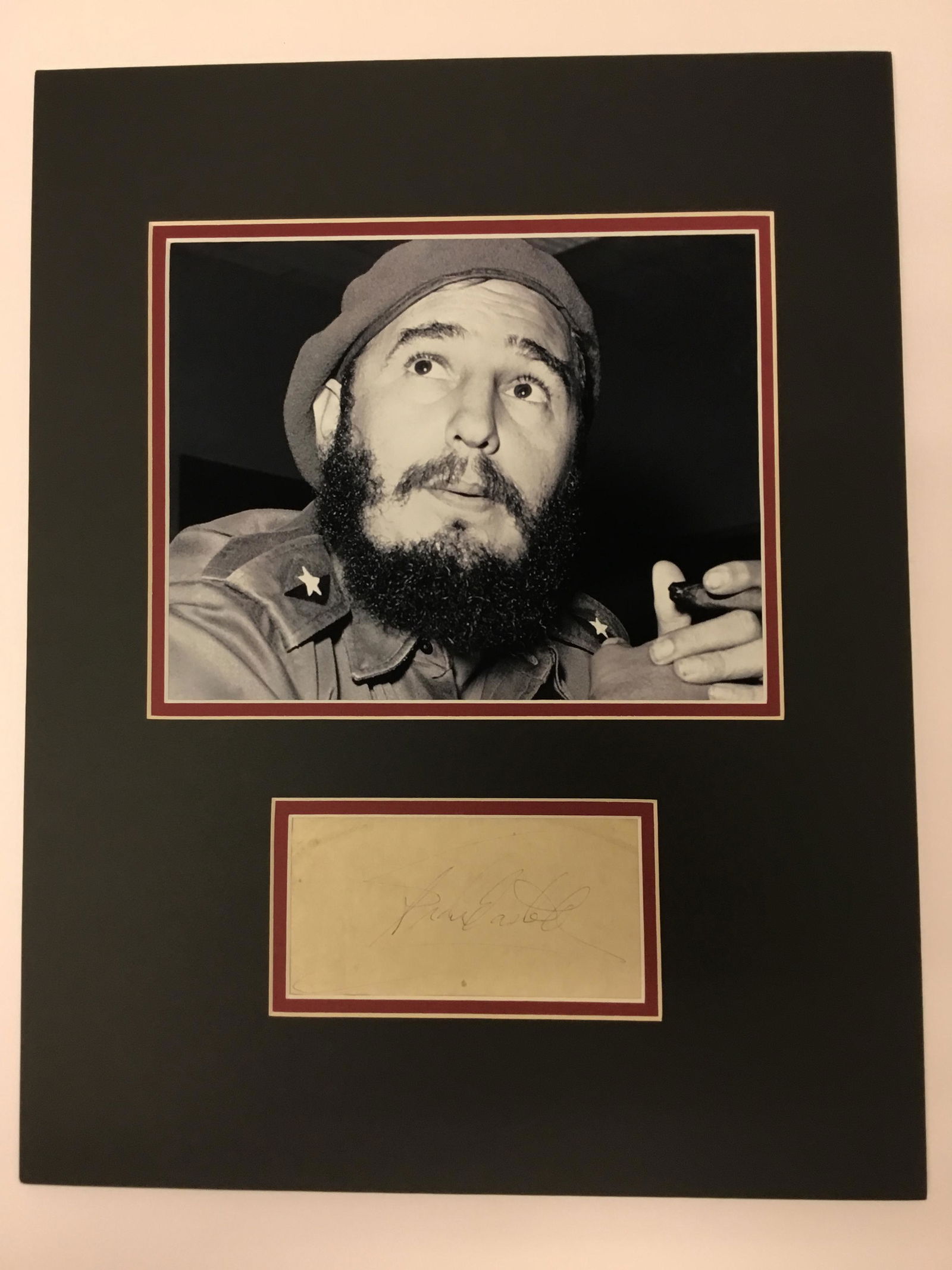 Fidel Castro Autograph Display