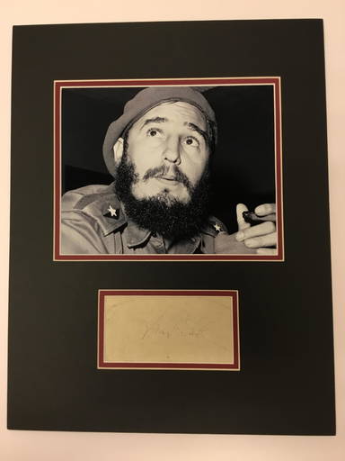 Fidel Castro Autograph Display