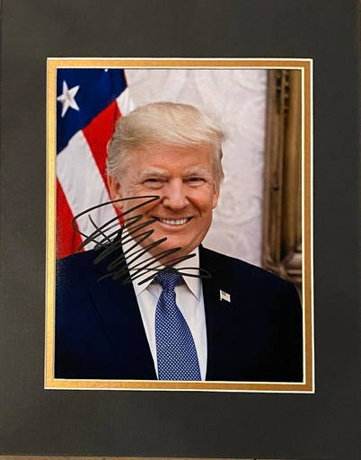 Donald Trump Autographed Display
