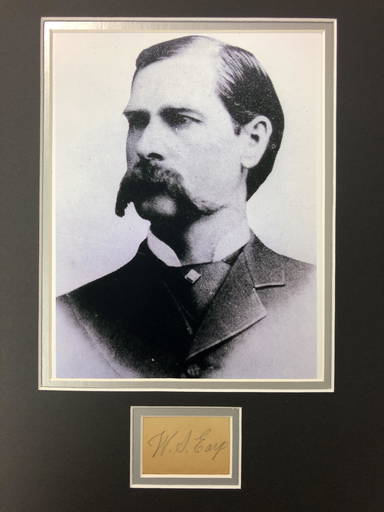 Wyatt Earp Autographed Display