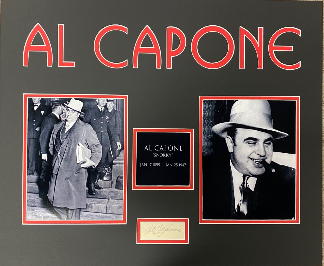 Al Capone Autographed Display