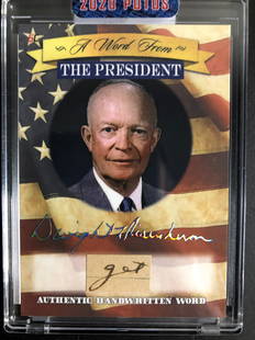 Dwight Eisenhower Authentic Handwritten Word Card