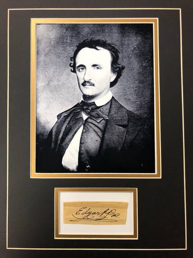 Edgar Allan Poe Autograph Display, Mock Up, Final