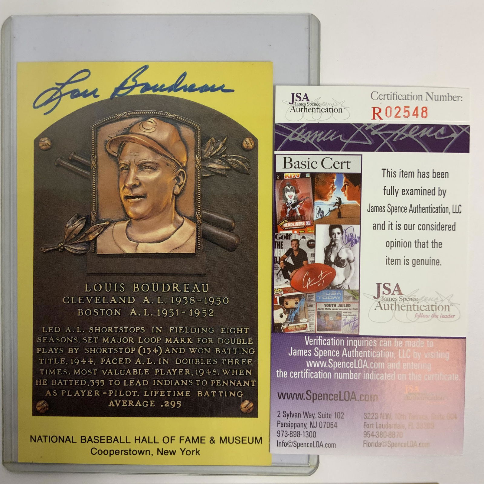 Louis Boudreau Jsa Cert Autograph