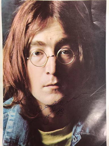 John Lennon Autographed Photo
