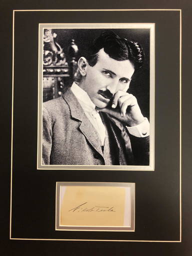 Nikola Tesla Autograph Display