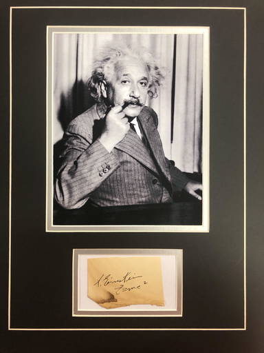 Albert Einstein Autograph Display