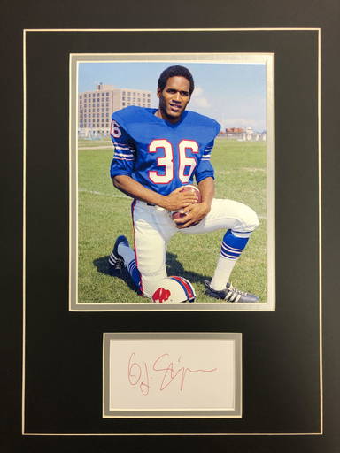 Oj Simpson Autograph Display