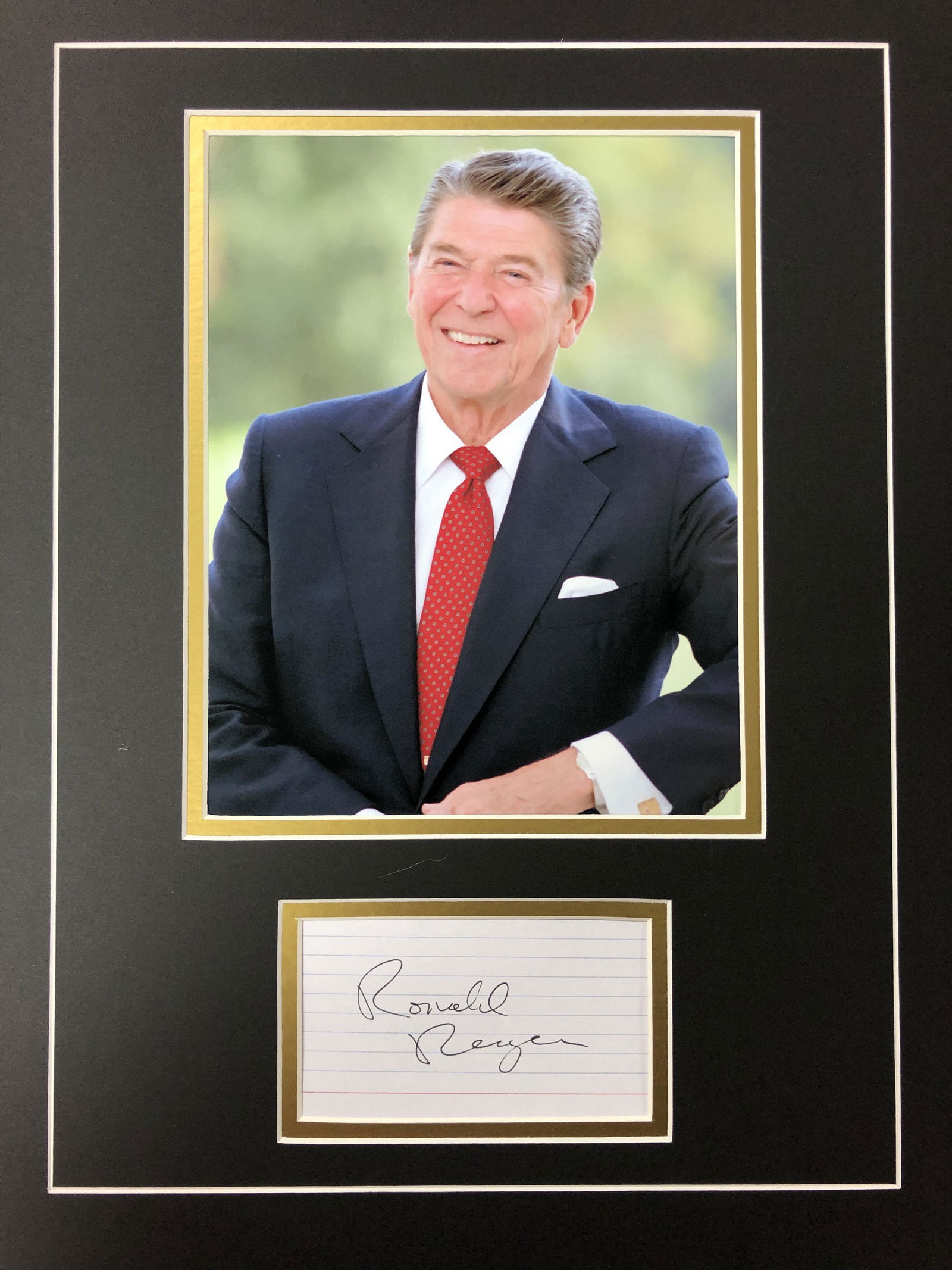 Ronald Reagan Autograph Display