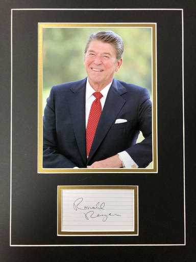 Ronald Reagan Autograph Display