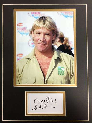 Steve Irwin Autograph Display