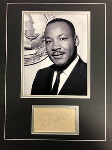 Martin Luther King Jr. Autograph Display