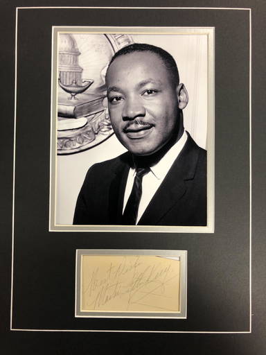 Martin Luther King Jr. Autograph Display
