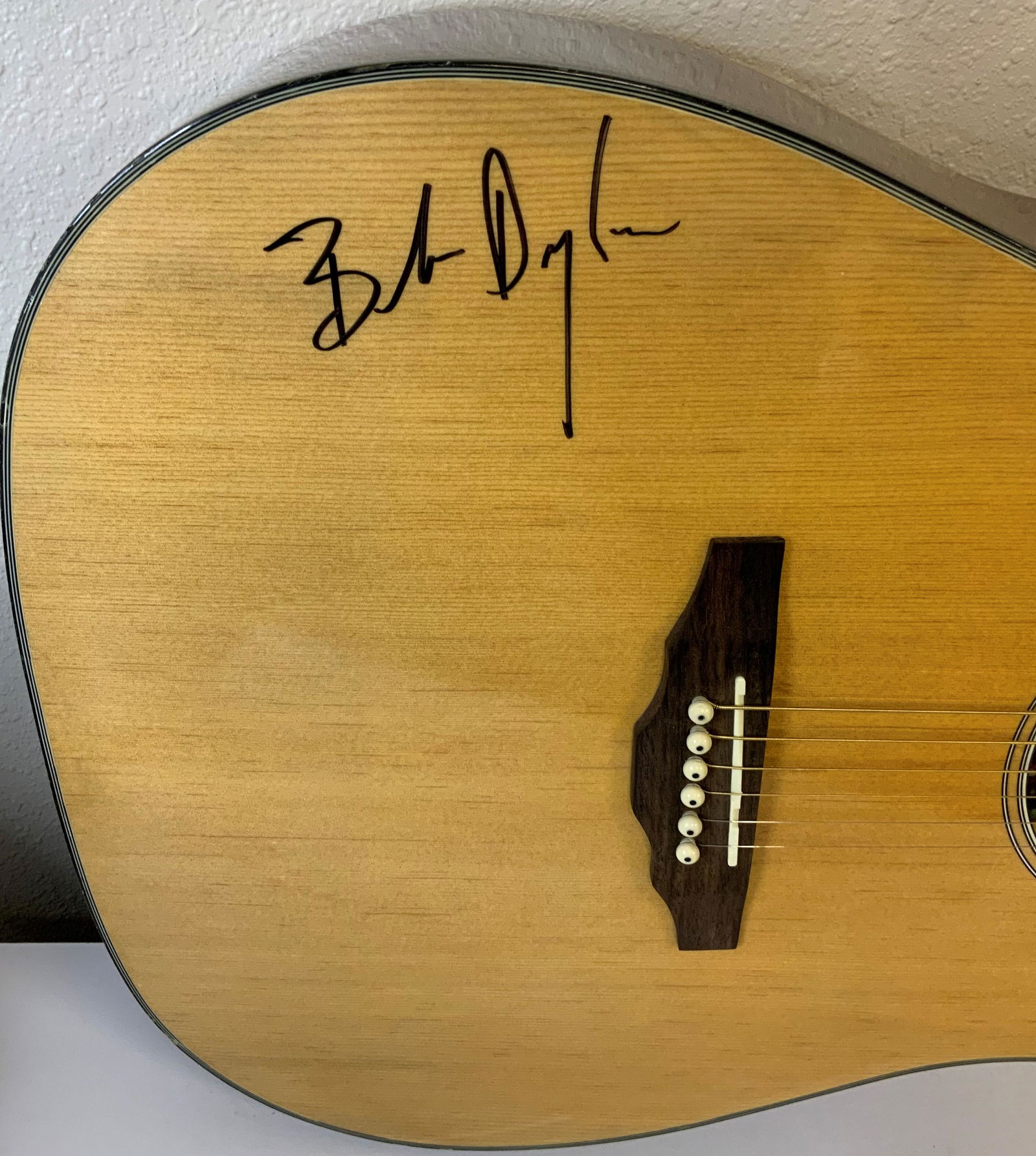 Bob Dylan Autographed Acoustic Guitar