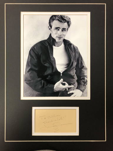 James Dean Autograph Display