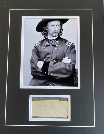 General George Armstrong Custer Autograph Display