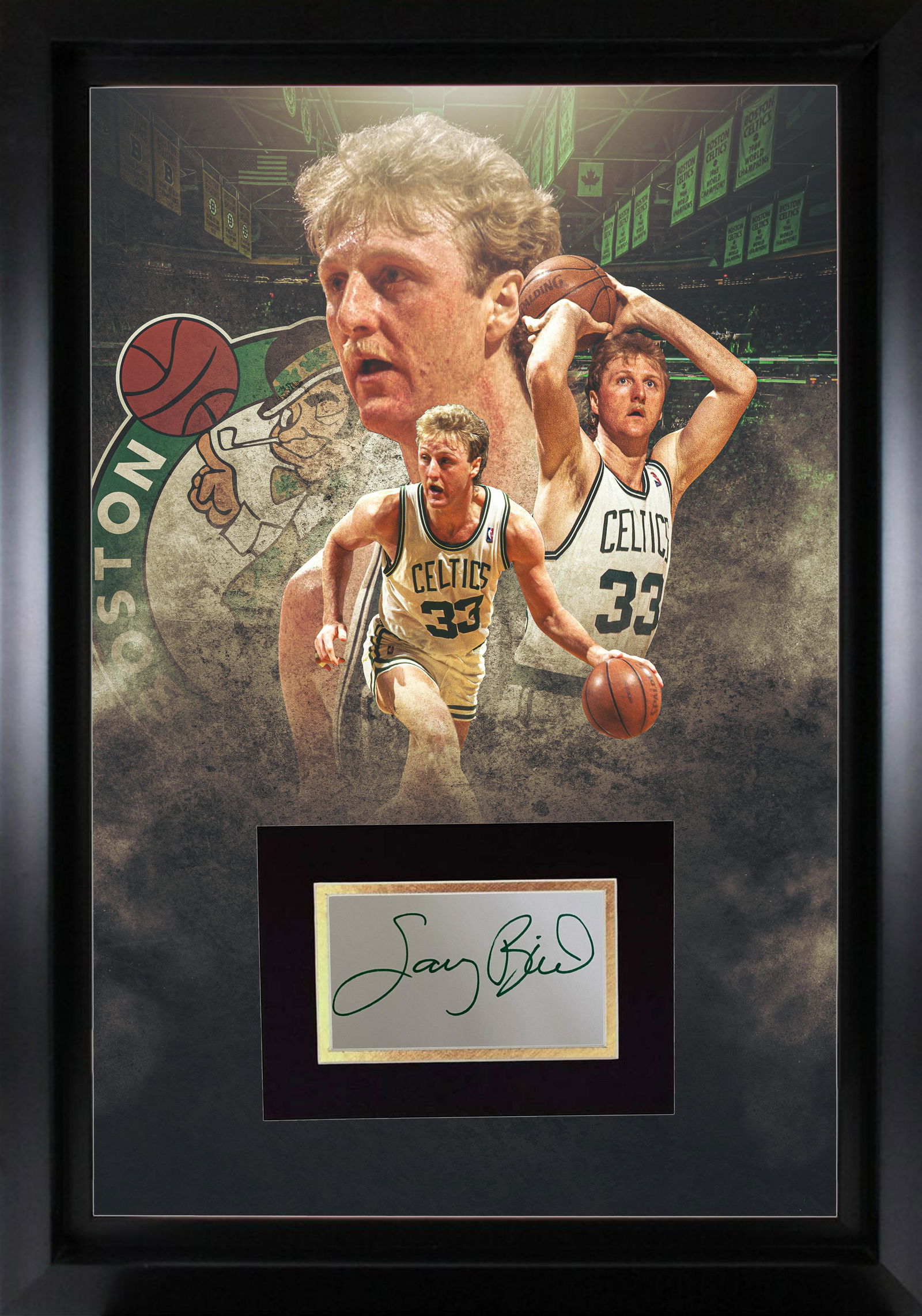 Larry Bird Autographed 16x20 Display