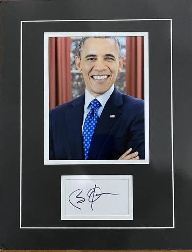 Obama Autographed Display