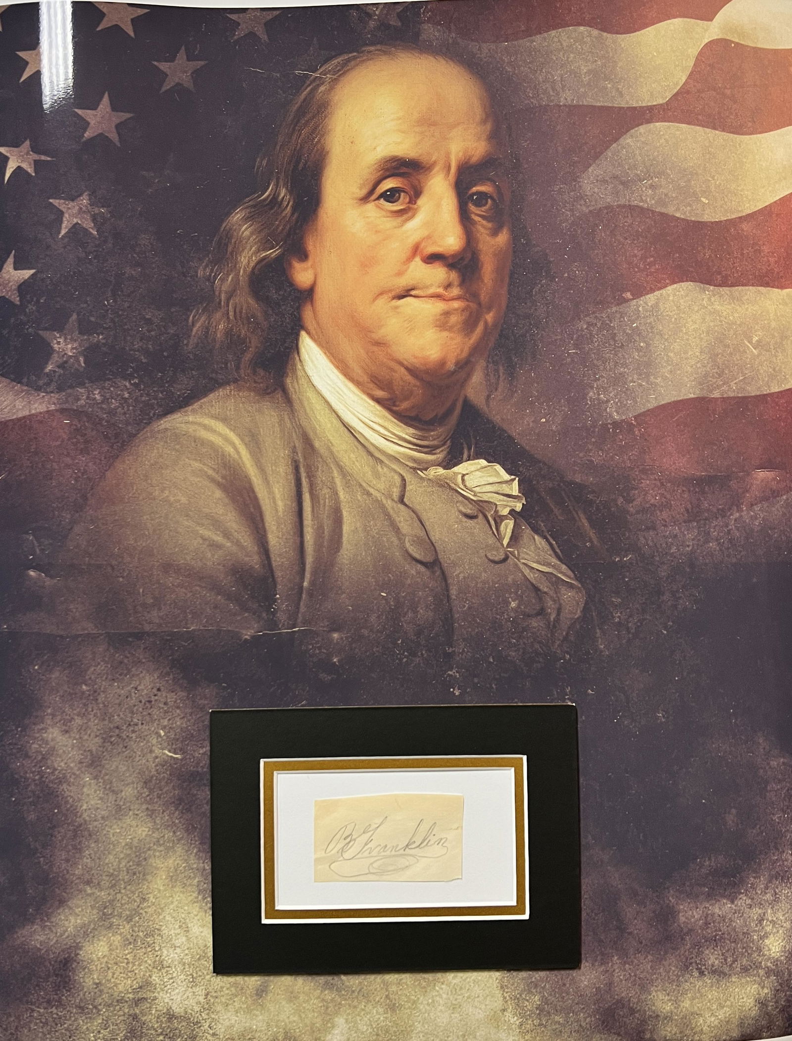 Ben Franklin Autographed Display (#0033) on Mar 30, 2022 | ICZ Auctions ...