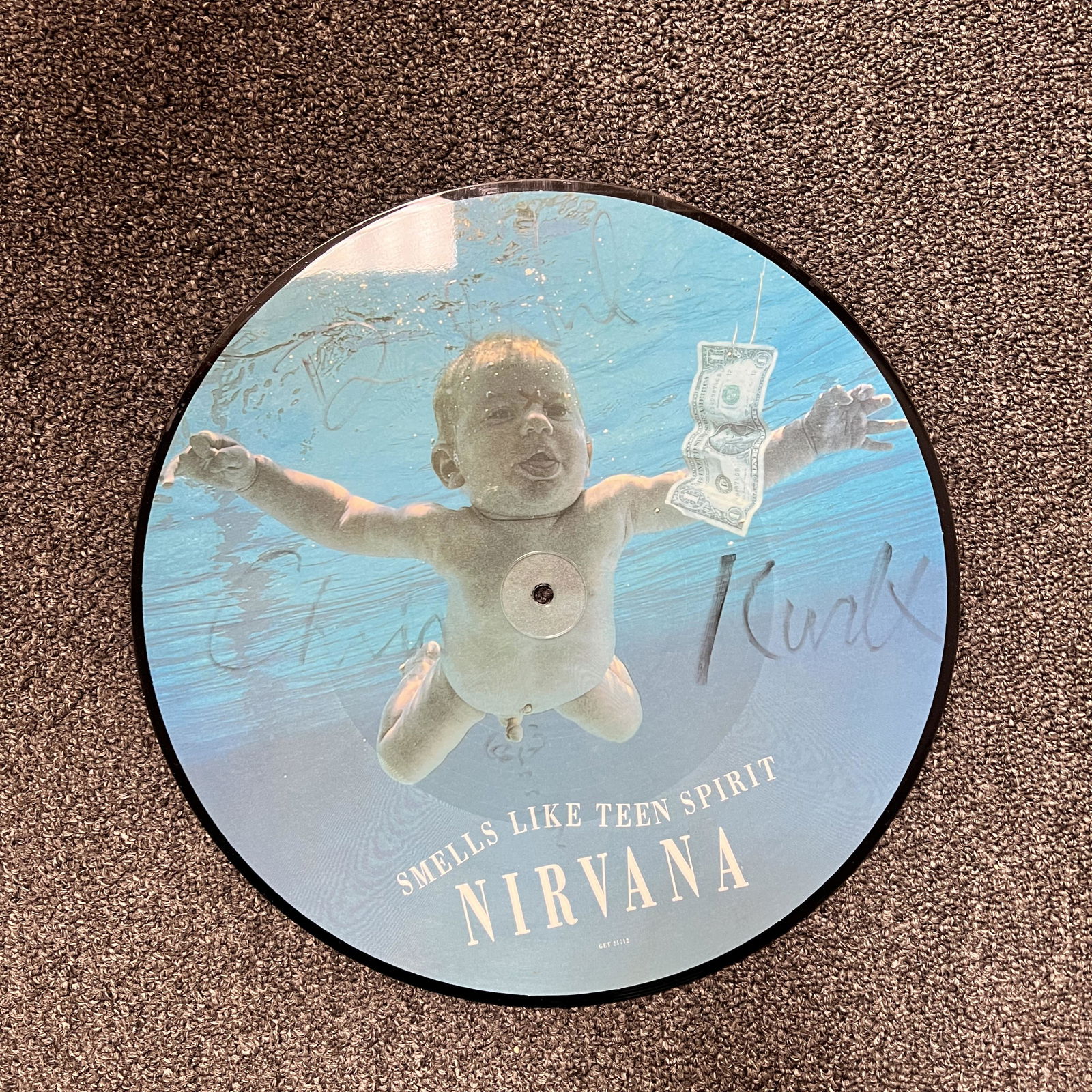 Nirvana Autographed Rare Picture Disc Kurt Dave Chris