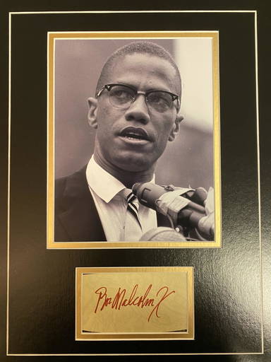 Malcolm X Autograph Display