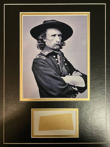 George Armstrong Custer Autograph Display
