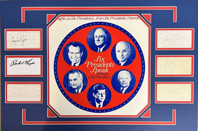 Us Presidents Autographed Display