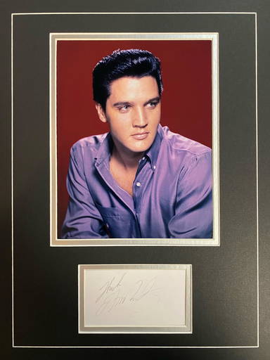 Elvis Presley Autographed Display