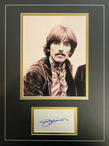 George Harrison Autographed Display Aug 25 2022 Icz Auctions In Fl