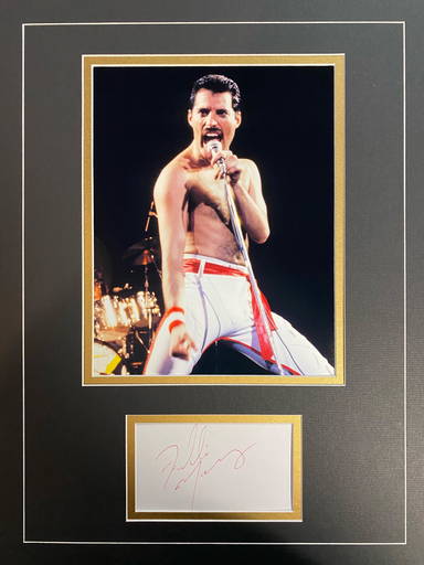 Freddie Mercury Autographed Display Aug 25 2022 Icz Auctions In Fl
