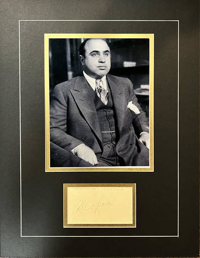 Al Capone Autographed Display - Aug 30, 2022 | ICZ Auctions in FL